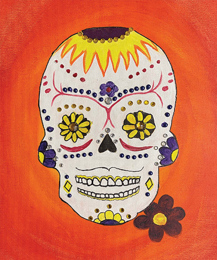 Sugar Skull Template - Painting and Vino